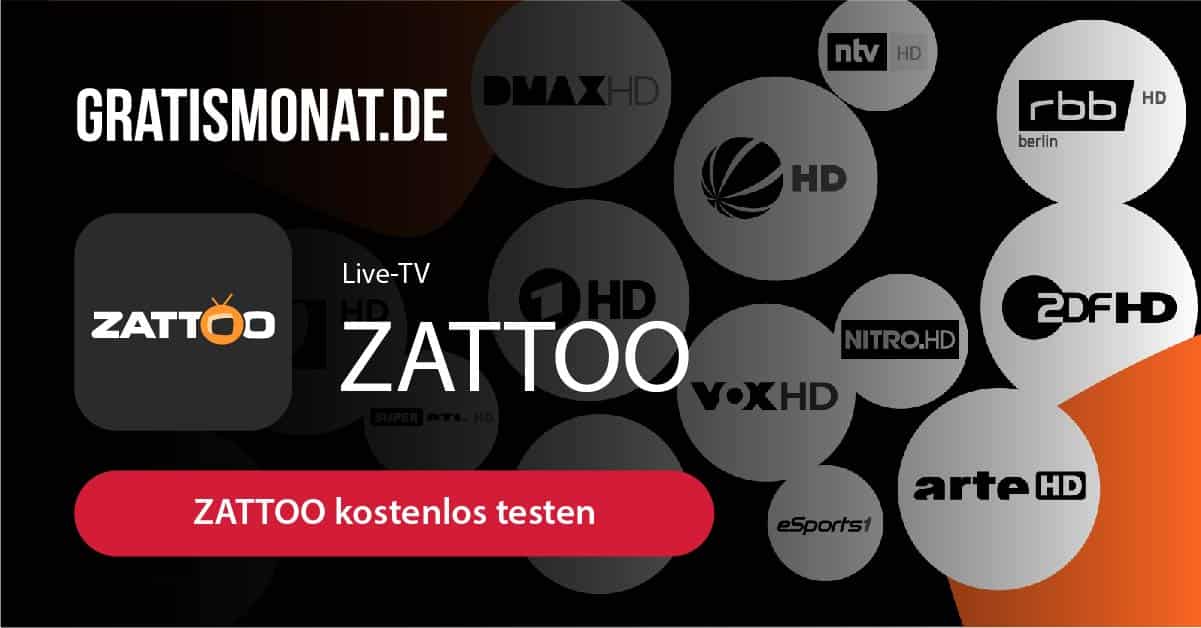 Zattoo kostenlos: gratis Probemonat (mit Trick sogar 60 Tage)