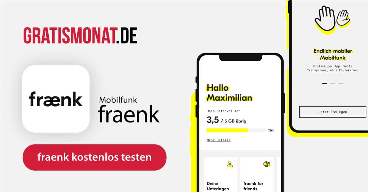 fraenk Gratismonat & alles was du über fraenk wissen musst