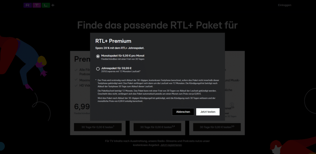Hier findest du die wichtigsten Infos zu RTL+ Premium!