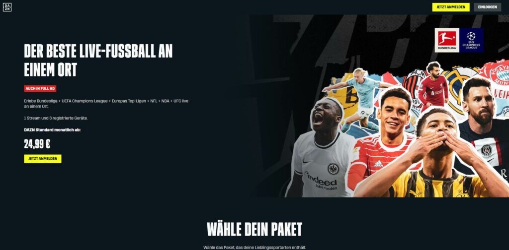 DAZN Tagesticket - Für nur einen Tag günstig DAZN streamen