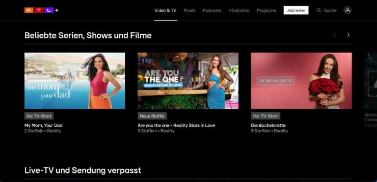RTL+ kostenlos testen: jetzt sofort Probemonat sichern